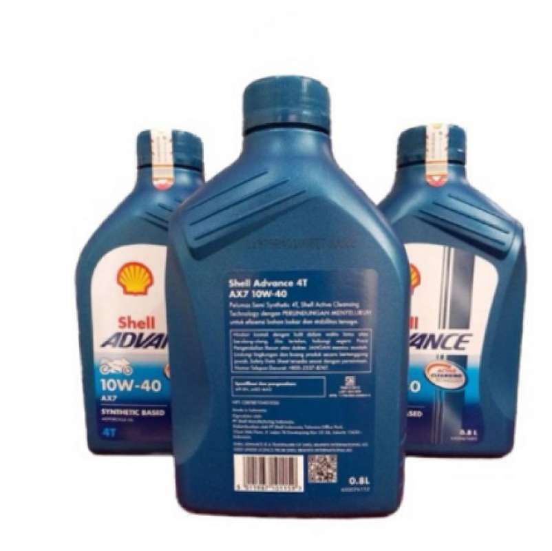 Jual Oli Shell Advance Ax7 Biru 10w-40 800ml Oli Mesin Motor Shell Ax 7 ...
