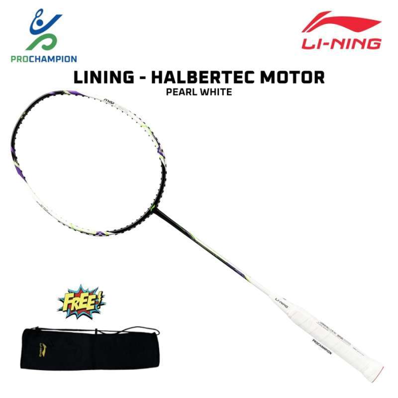 Promo New ! Raket Badminton Lining Halbertec Motor Pearl White - 5u6 ...