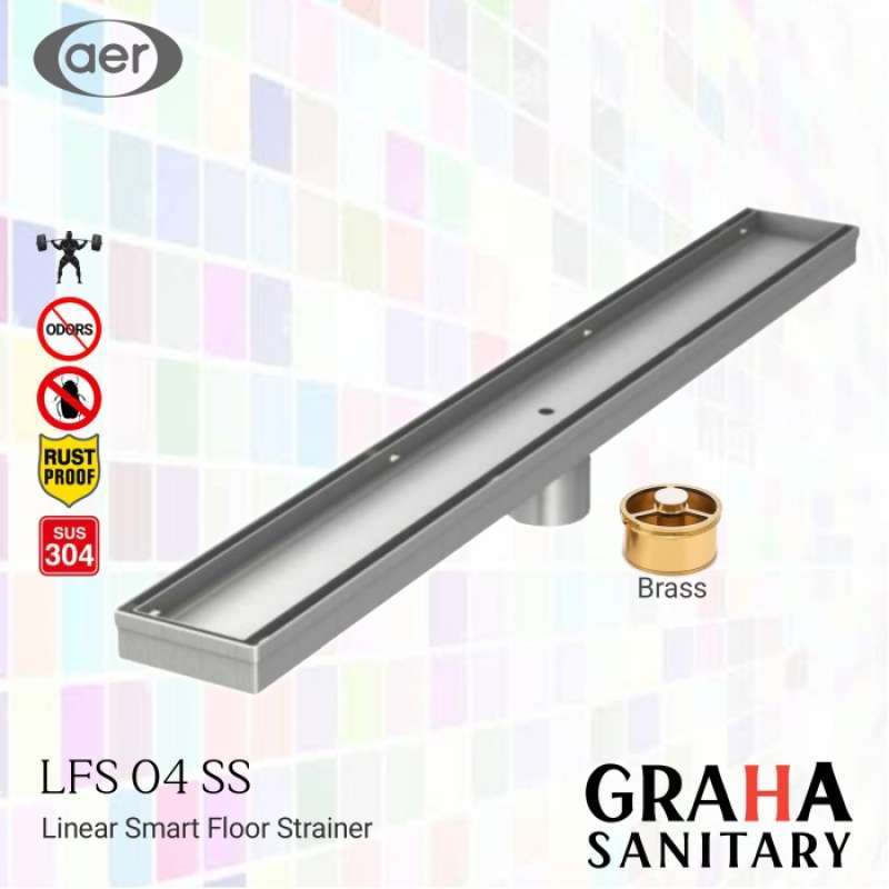 Jual Aer Saringan Pembuangan Air Linear Panjang Floor Drain Lfs 04 Ss 70cm Di Seller Yama ...