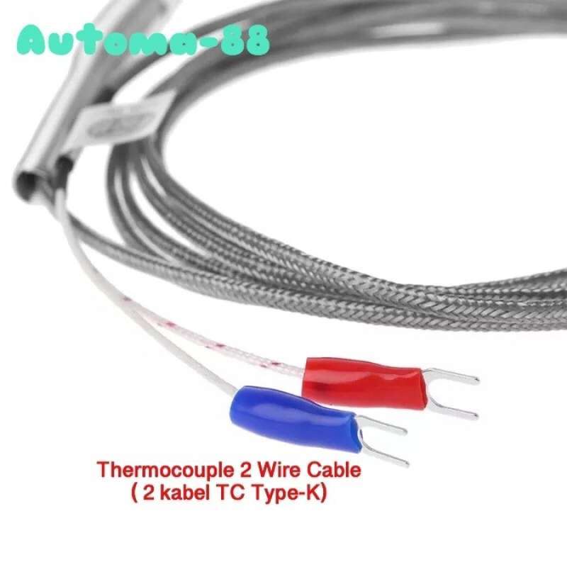 Jual Thermocouple K-type Temperature Sensor 10 Cm 100 Mm Kabel 3 Meter ...