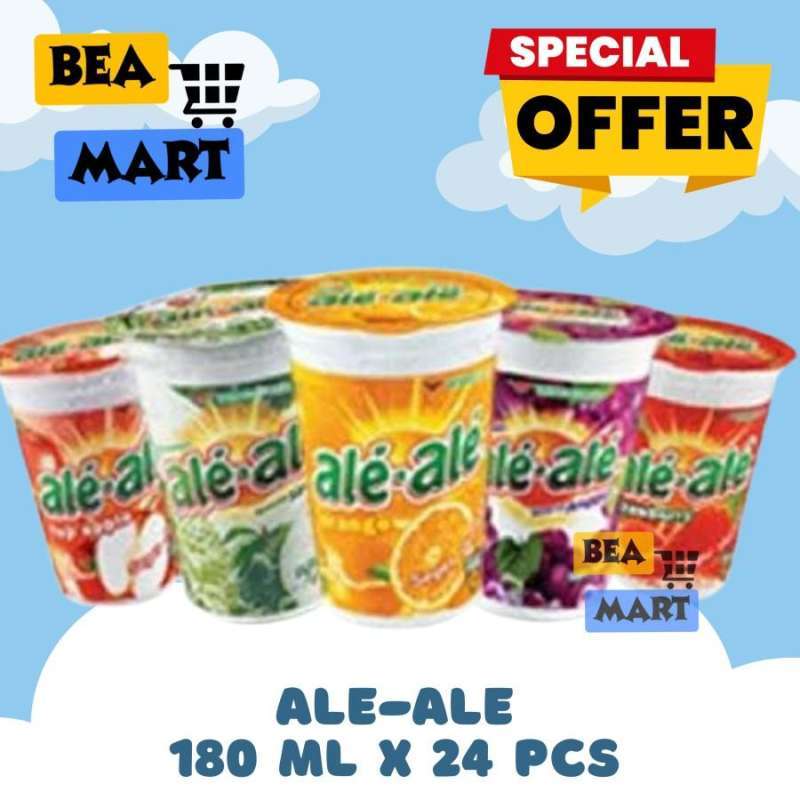 Jual Minuman Ale Ale Rasa Jeruk / Anggur / Stoberi 180ml X 24 Pcs | Jus ...