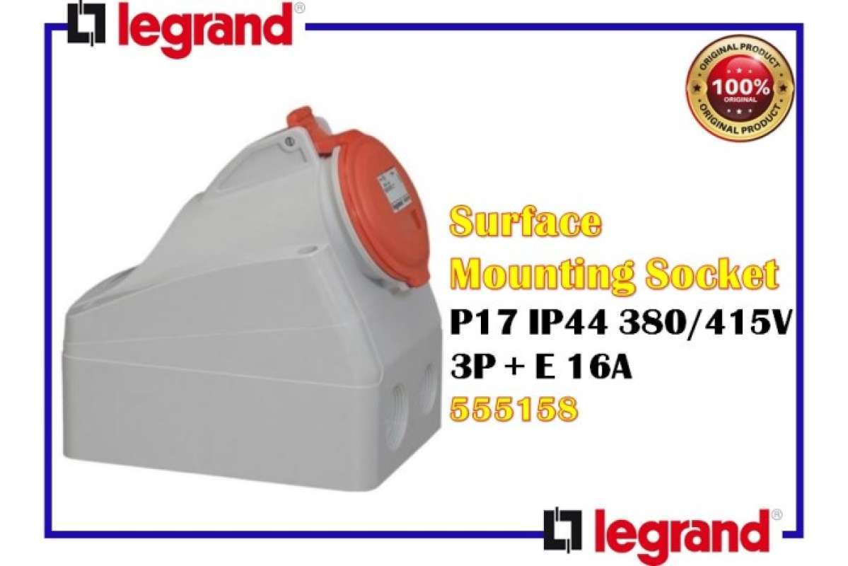 Jual Industrial Socket Surface Mounting Legrand P17 Tempra Pro Ip44 380 ...