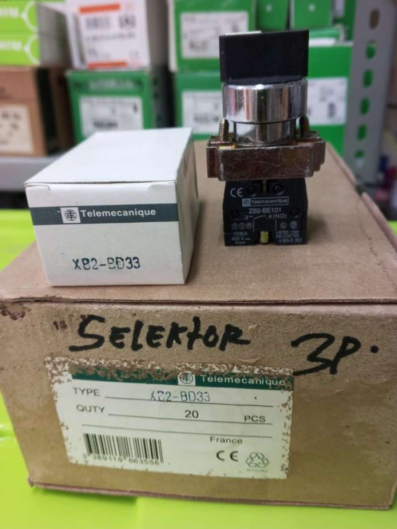 Jual Selector Switch 3 Posisi Xb2-bd33 Telemecanique Type Baru Xb4-bd33 ...