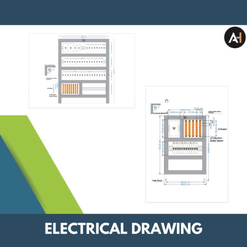 Jual Gambar Diagram Panel Listrik/layout Panel 2d - Siap Print Di ...
