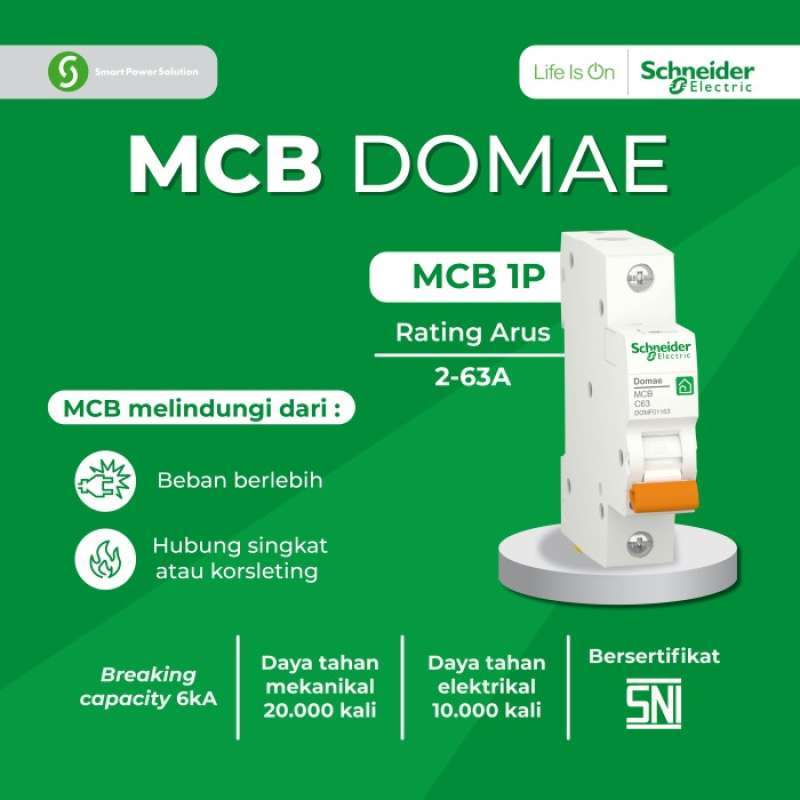 Jual Schneider New Domae Mcb 50a - 1p 6ka - Domf01150 Di Seller Shin Store - Cengkareng Timur ...