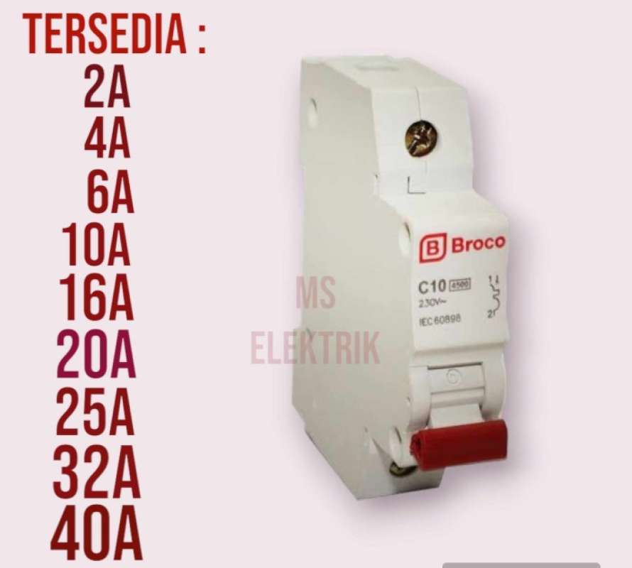 Jual Mcb Broco Tersedia Dalam : 2a,4a,6a,10a,16a,20a,25a,32a, Dan 40a - 40a Di Seller Shin Store ...