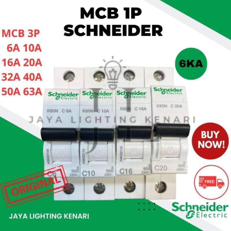 Jual Mcb Schneider 1p 1 Phase 6a 10a 16a 20a 32a 40a 50a 63a Original - 10a Di Seller Shin Store ...