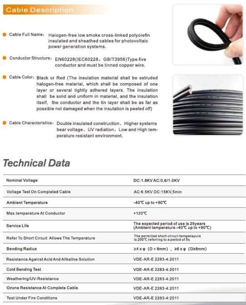 Jual Pntech Solar Pv Twin Cable 6 Mm 60 A Kabel Plts Meteran Di Seller ...