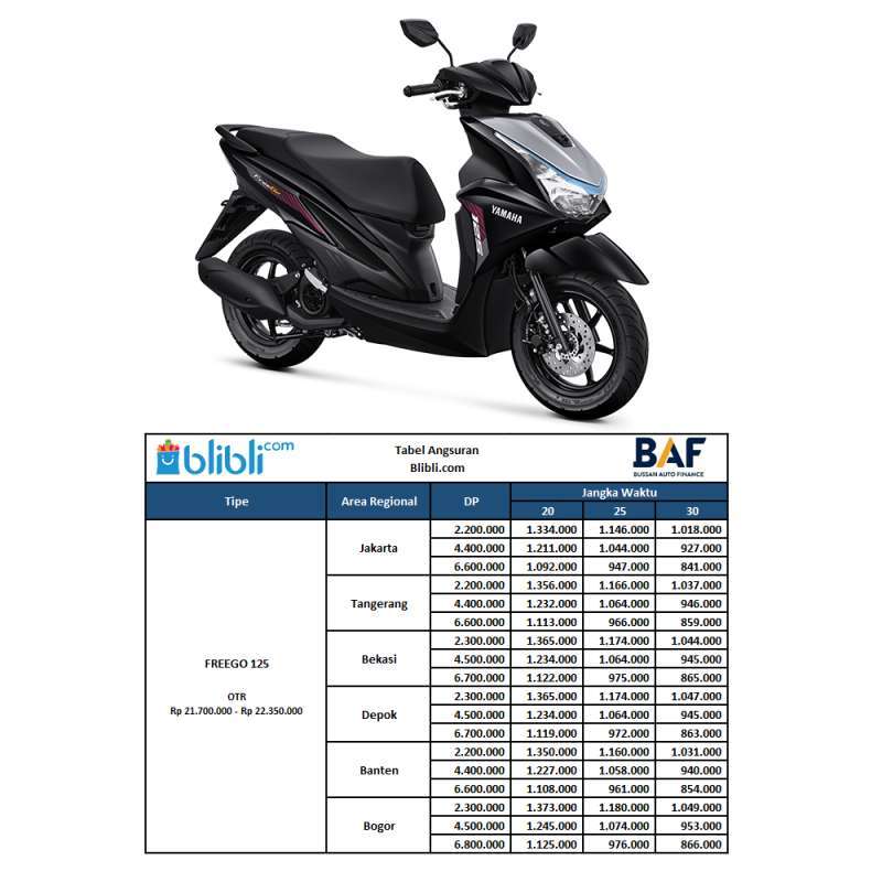 Jual Baf - [dp] Yamaha Freego 125 Standard Sepeda Motor [otr ...