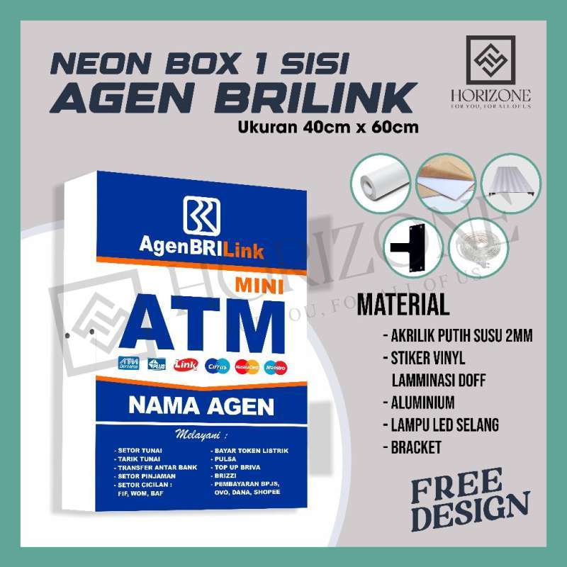 Jual Neon Box Akrilik 1 Sisi Agen Brilink 40x60 Di Seller Aqmar - Koja ...