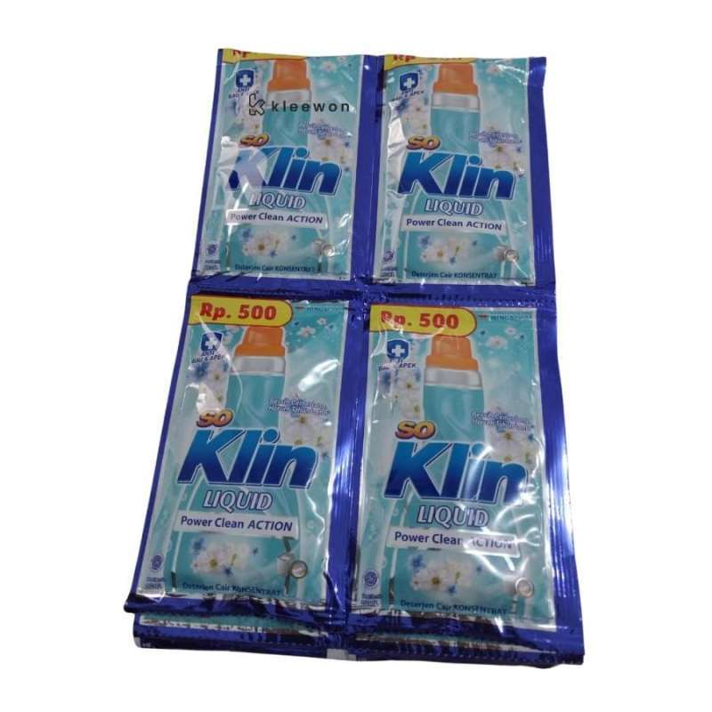 Jual Soklin Liquid Detergen Cair Sachet 20ml (isi 24) - Sakura Straw Di ...