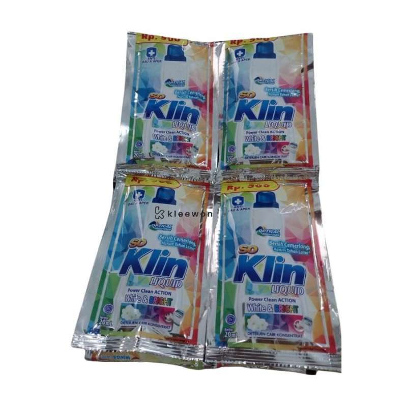 Jual Soklin Liquid Detergen Cair Sachet 20ml (isi 24) - Sakura Straw Di ...