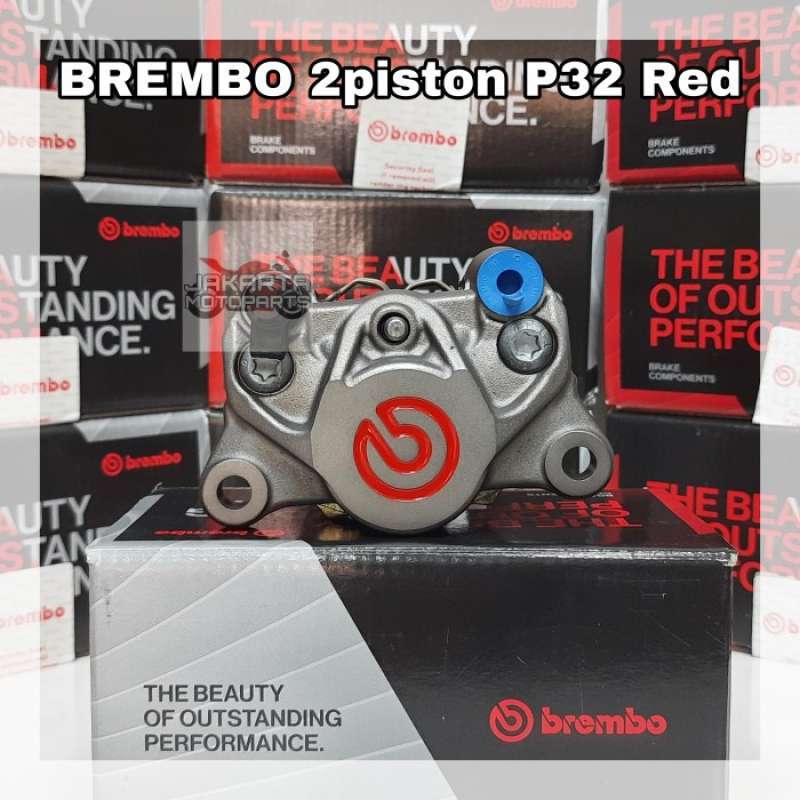 Promo Kaliper Brembo 2 Piston P34 Logo Merah Red Universal Italy ...