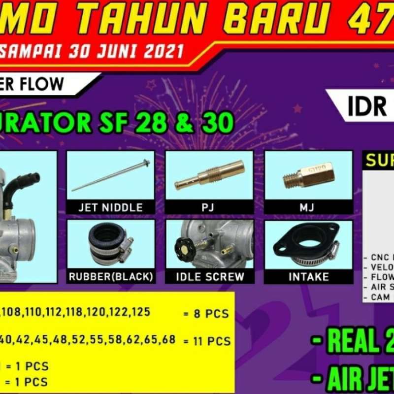 Promo Karburator Pe 28 Brt Superflow Karbu Pe 28 Brt Bukan Uma Moto1 Tdr Baru - 30mm Diskon 13% ...