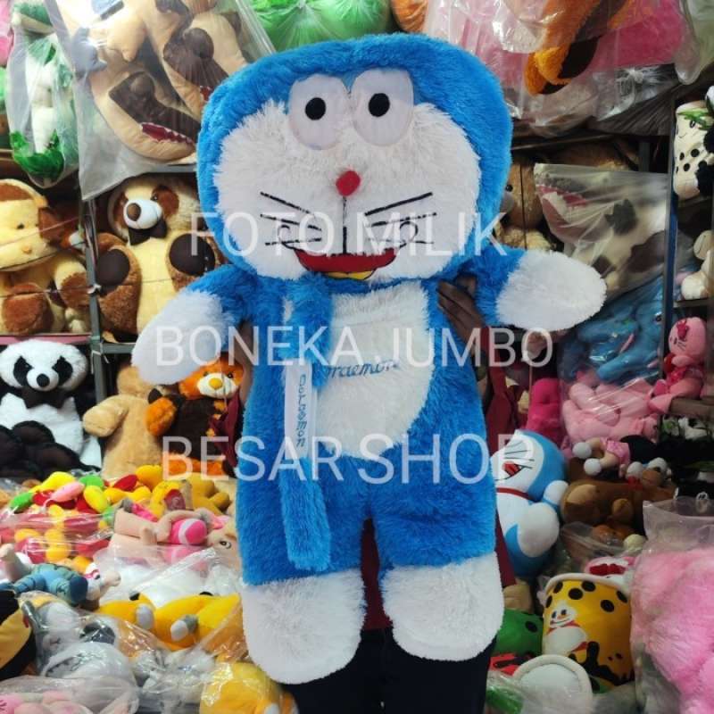 Promo Boneka Karakter Kartun Doraemon Biru Putih Berdiri Giant Jumbo ...