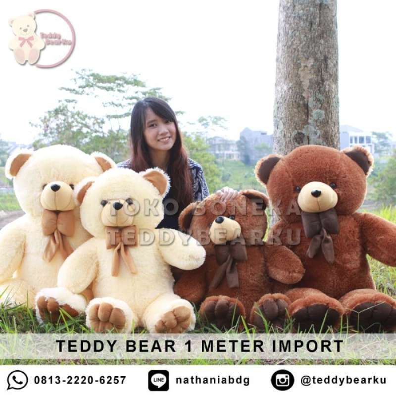 Promo Boneka Teddy Bear Jumbo 1 Meter Warna Coklat Model Teddy Bear ...