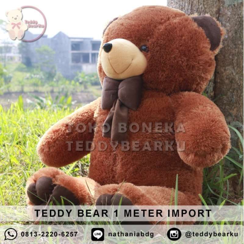 Promo Boneka Teddy Bear Jumbo 1 Meter Warna Coklat Model Teddy Bear ...