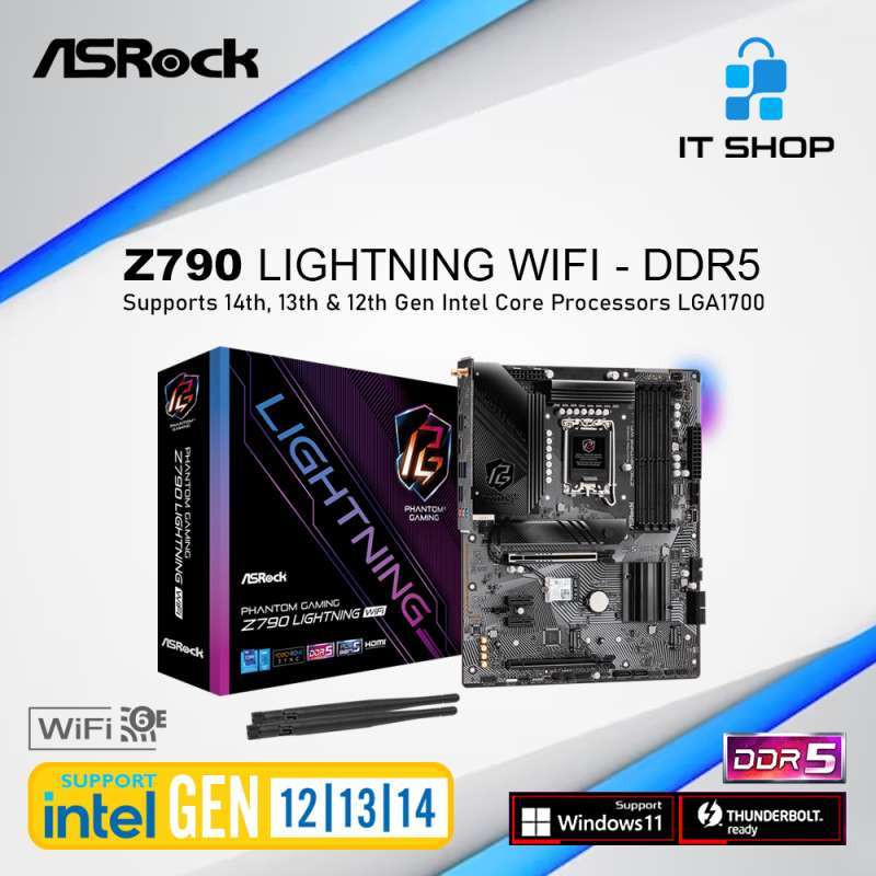 Jual Motherboard Asrock Z790 Lightning Wifi Ddr5 - Lga1700 Di Seller It Shop Official Store ...