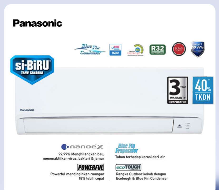 Promo Panasonic Ac Split 1 Pk Pn9-wkj / Ac Panasonic Standard 1pk Cs ...