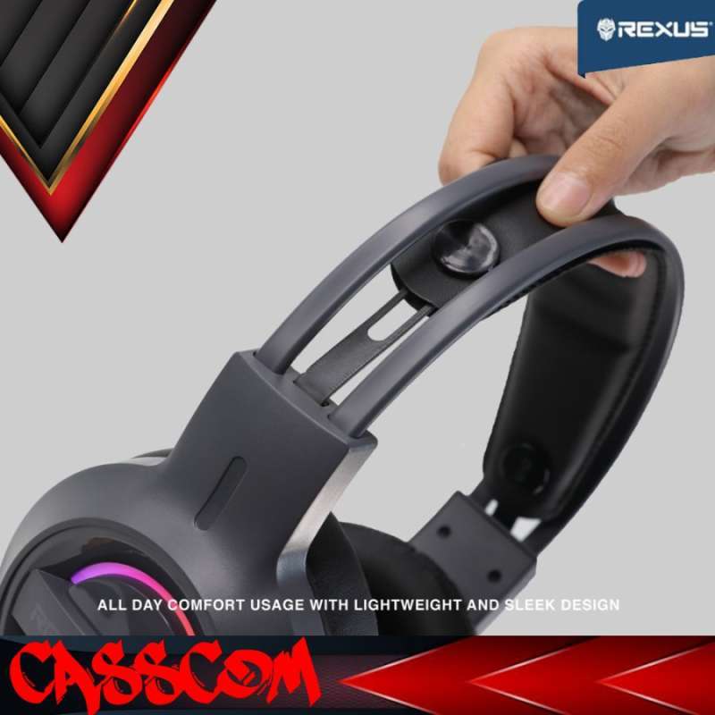 Promo Rexus Thundervox Hx12 Usb Rgb Gaming Headset With 50mm Driver Hx ...