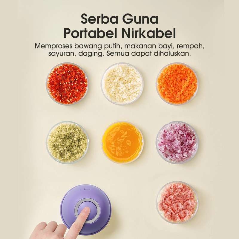 Jual Samono Mini Chopper Portable Blender Kapasitas 450ml Penggiling ...