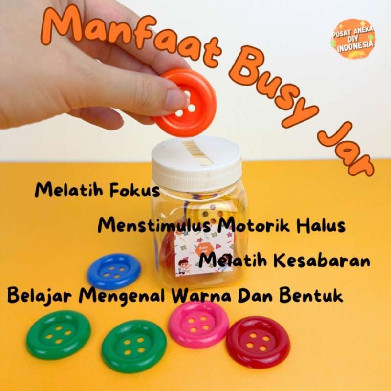 Promo Diy Busy Jar 5 In 1 Montessori Sensory Fine Motoric Play Rainbow ...