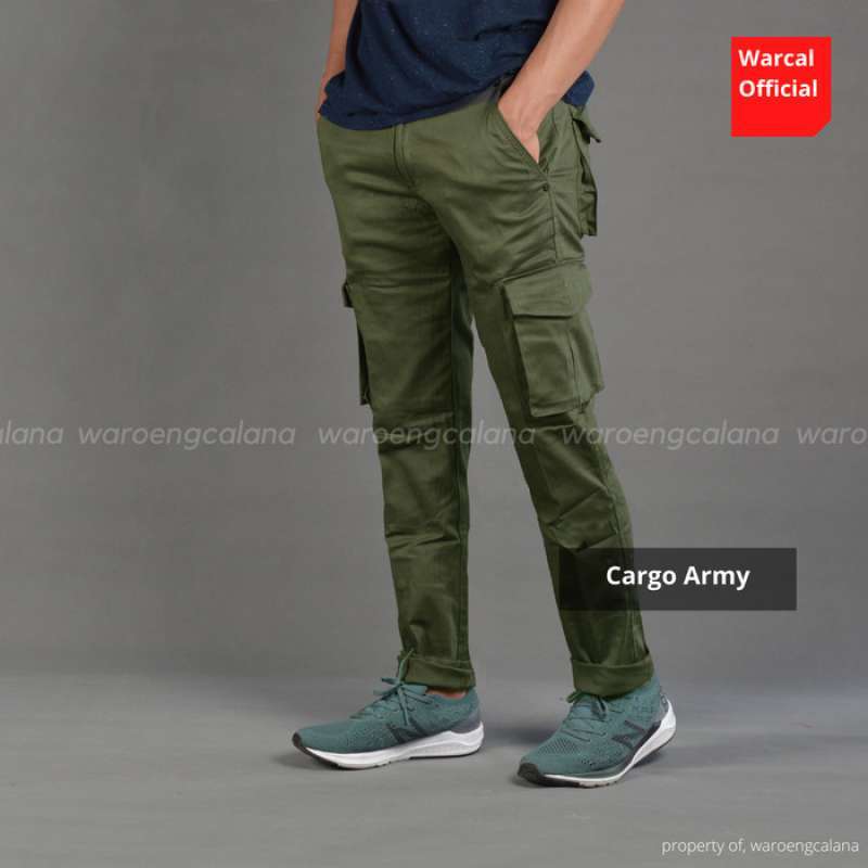 Jual Celana Cargo Panjang Pria Slim Fit Strecth Army - 30 Darkgrey Di Seller Zati Shop ...