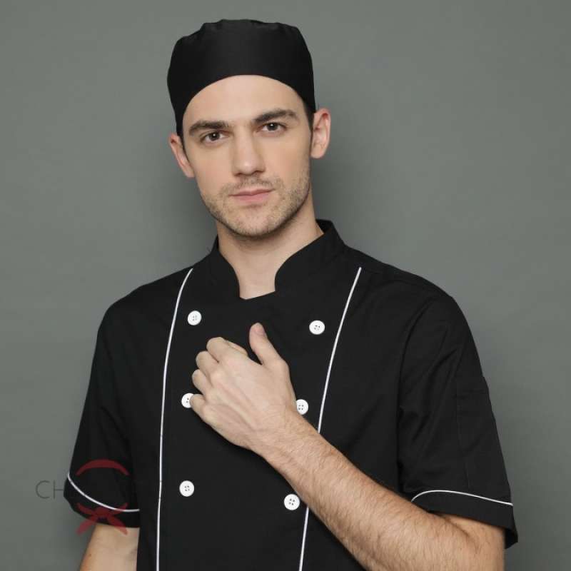 Jual Chef Series Topi Koki Peci Jala / Chef Cap Hat With Mesh - Hitam ...