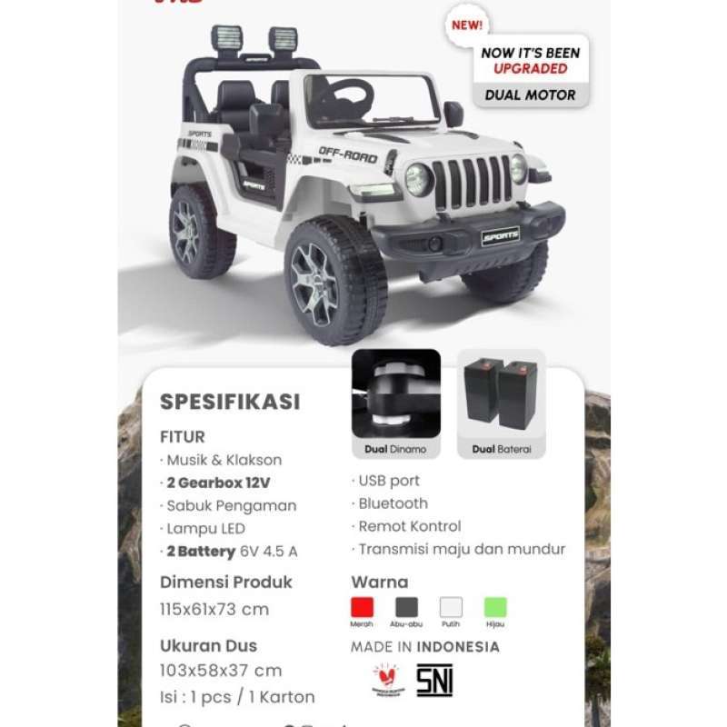 Promo Mobil Aki Jeep Rubicon Mobil Aki Anak Remot Control Aki Anak Jeep ...