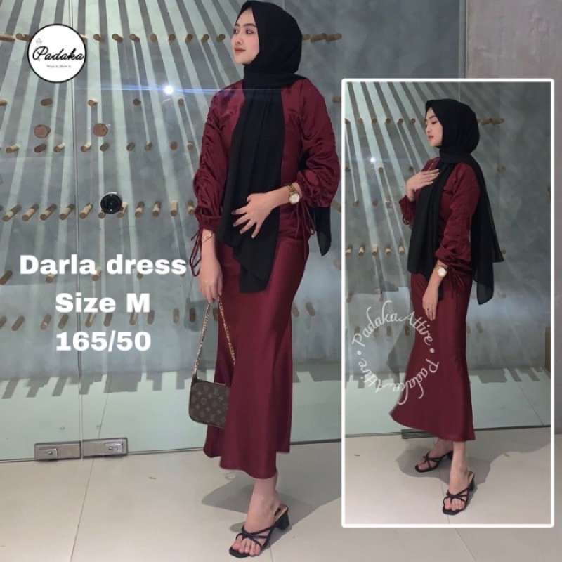 Jual Padaka Attire - Dress Darla Silk Satin - Dress Kondangan - L ...