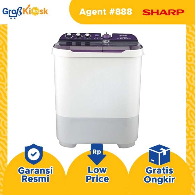 Promo Mesin Cuci 2 Tabung 9 Kg Sharp Es-t95cr Bk Pk Vk Est 95 Cr 95cr ...