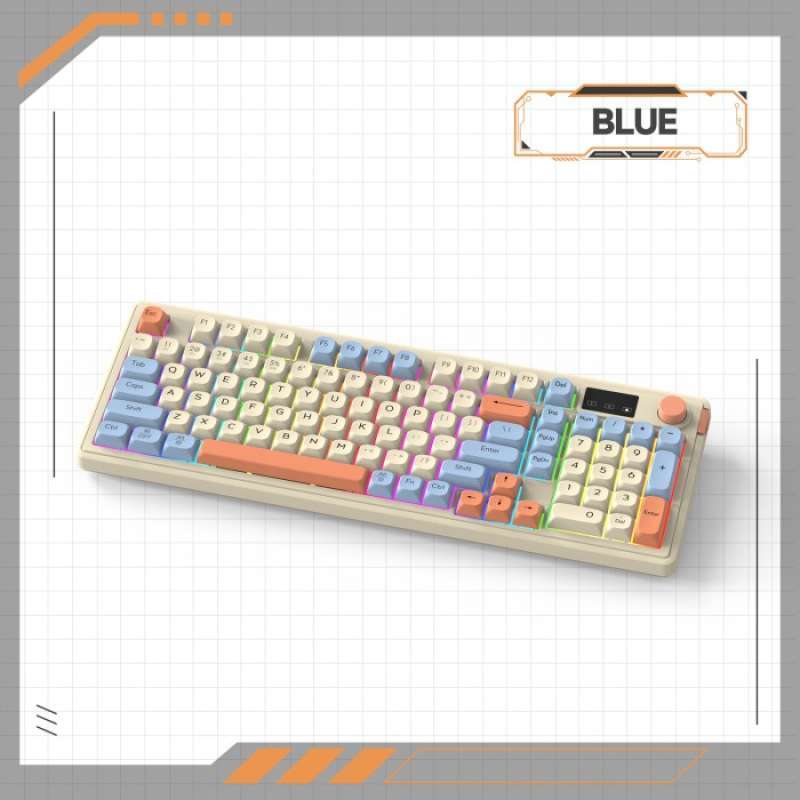 Promo Mechanical Keyboard Wired 98 Keys Rgb Backlight Keyboard Gaming Keyboard Silent Keypad For ...
