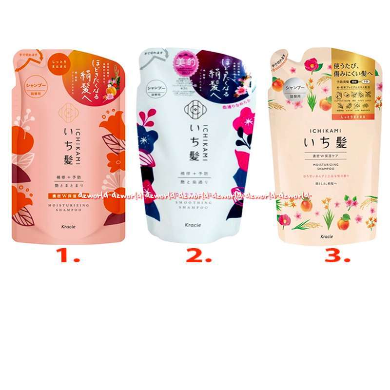 Jual Kracie Ichikami 330ml Hair Shampoo Sampoo Jepang Kemasan Pouch Refill Moisturising ...