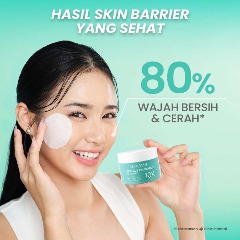 Promo Hanasui 10x Ceramide Probiotics Moisturizer Gel 30gr | Clear Pad 30pad | Peeling Gel 100ml ...