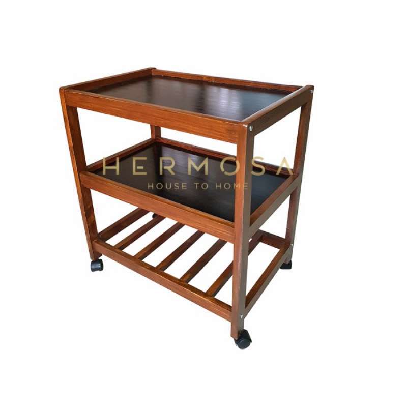 Promo Meja Rak Dorong Tv Dispenser 3 Susun Tahap Roda Kayu Sale Diskon ...
