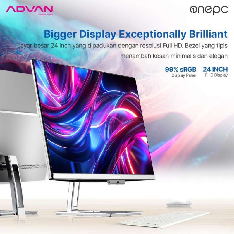 Promo Advan All In One Pc Aio Onepc Intel N100 4gb Ssd 128gb Diskon 2% ...