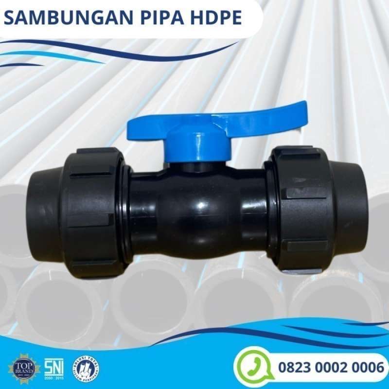 Promo Fitting Compression Hdpe Ball Valve 2 Inch 63 Mm - Stop Kran Hdpe Diskon 23% Di Seller ...