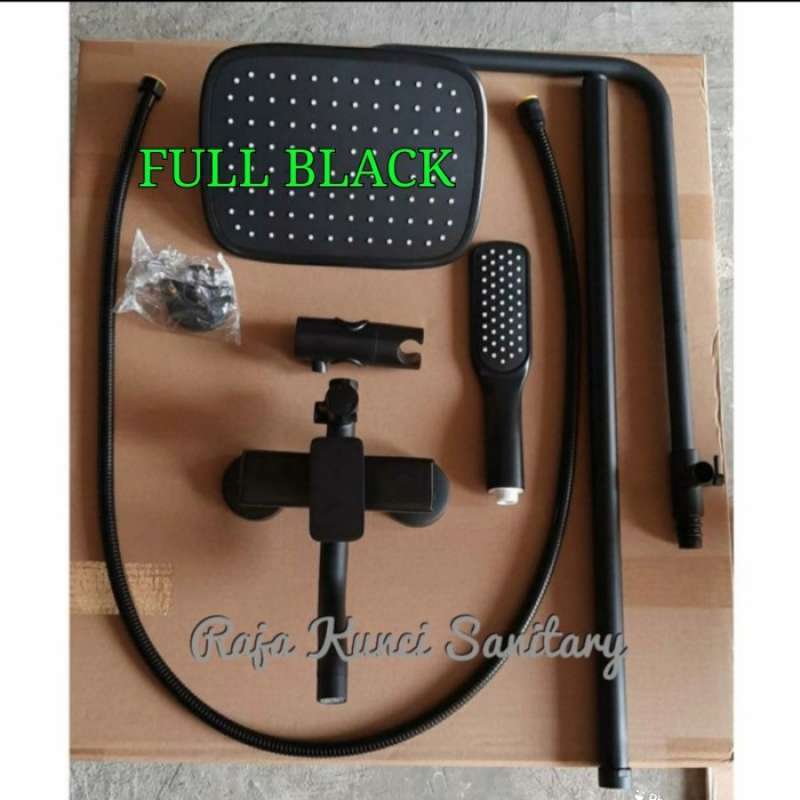 Promo Shower Tiang /kran Mixer/panas Dingin/shower Set/sus 304 Black ...