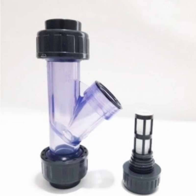 Promo Y Strainer Clear Double Union Pvc 1-1/2 Inch Fitting Pvc Pipa Pvc ...