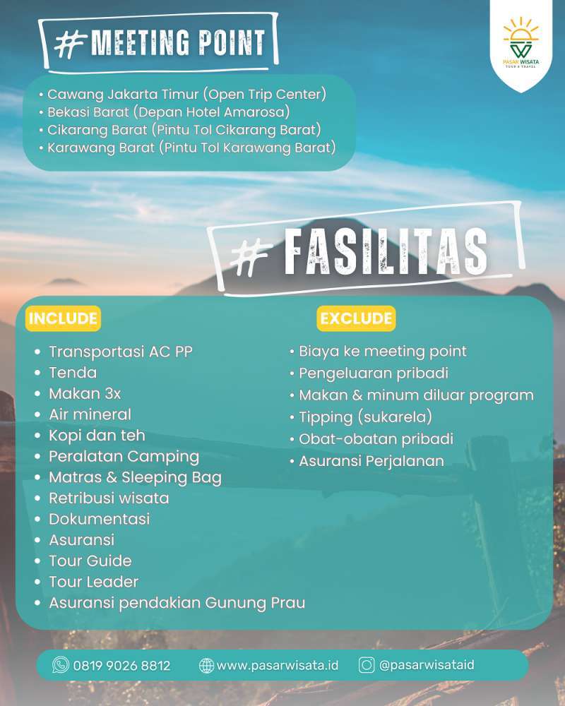 Jual Paket Wisata Travel Tour Liburan Gunung Prau Indonesia 3d2n Open ...