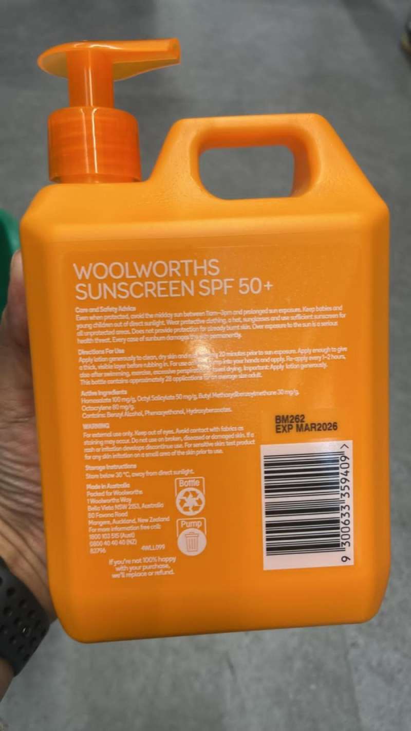 Jual Woolworths Sunscreen Everyday Lotion Spf 50+ 1000ml Di Seller Pro ...