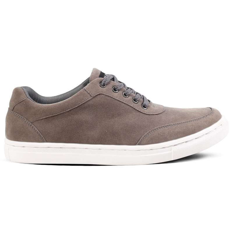 Promo Sepatu Sneakers Pria Casual Kets Kerja - Alva 10 Warna Abu Bahan Suede - 41 Diskon 27% Di ...