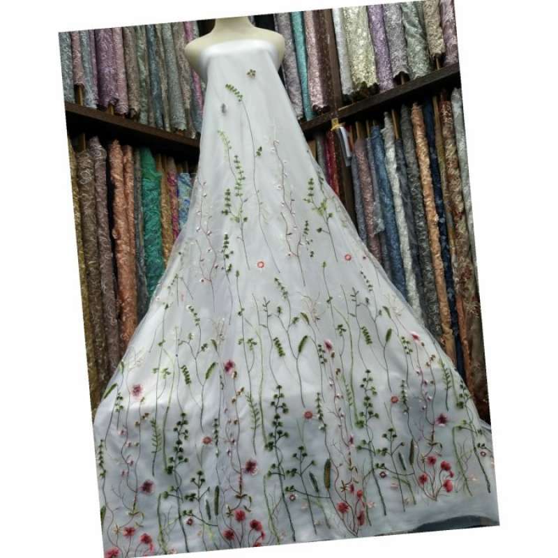Jual Kain Tile New Design/bahan Tile Spider/kebaya Pengantin/brokat Di ...