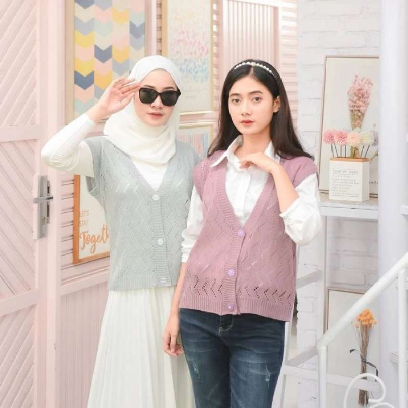 Jual Ziggy Vest Wanita/rompi Bercorak Wanita/rompi Tanpa Lengan Di ...