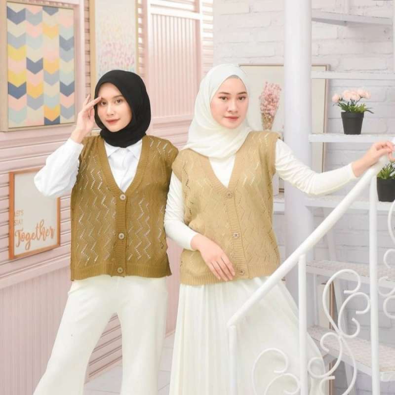 Jual Ziggy Vest Wanita/rompi Bercorak Wanita/rompi Tanpa Lengan Di ...
