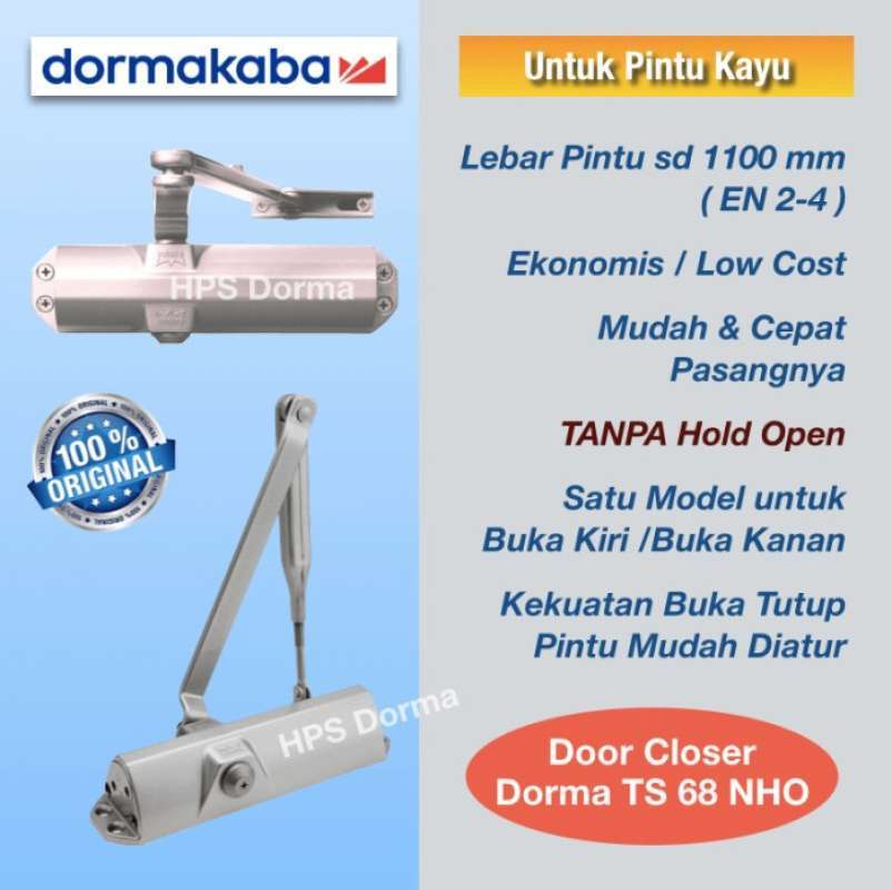 Promo Door Closer Dorma Ts 68 Non Hold Open Diskon 23% Di Seller Ororo ...