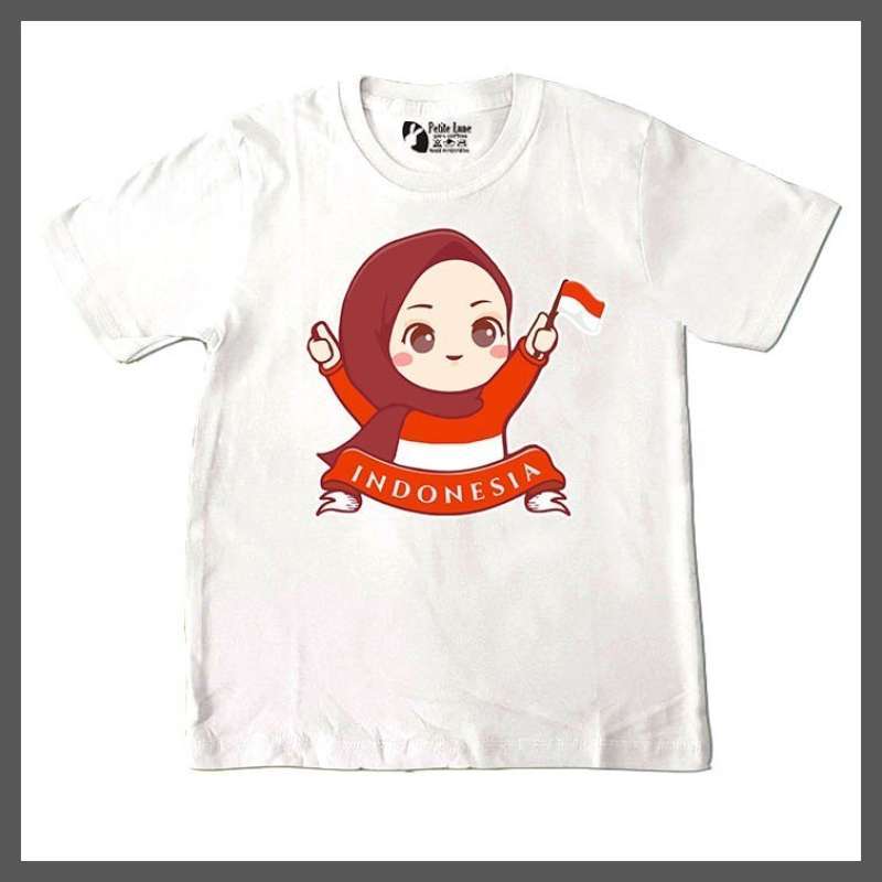 Jual [bisa Instant ] Atasan Anak Mdk07 Sablon Katun 17 Agustus Tk Sd ...