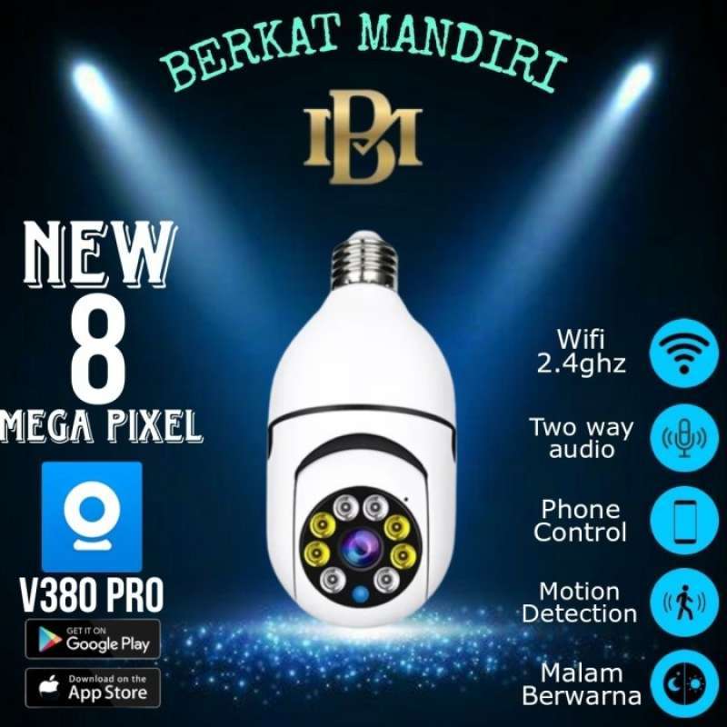 Promo Ip Cctv Kamera Wifi Ip Camera Bohlam Lampu 360 Derajat Diskon 23% ...