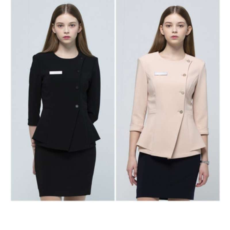 Jual Uniform Custom Atasan Seragam Wanita+ Logo Front Office Staff ...