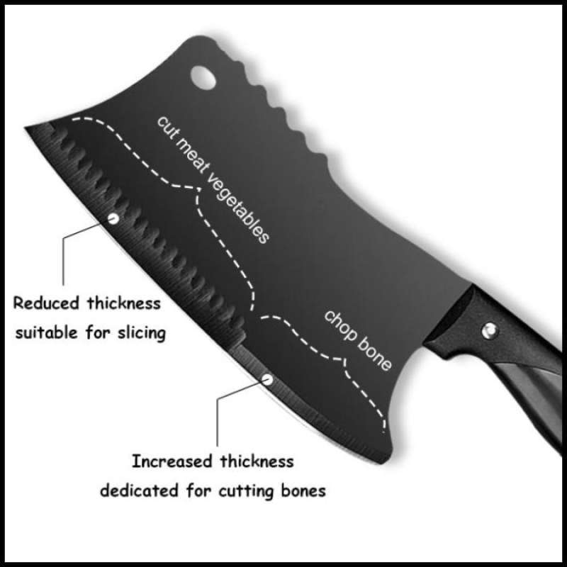 Promo Pisau Dapur Chef Knife Cleaver 7 Inch Parang Potong Daging ...
